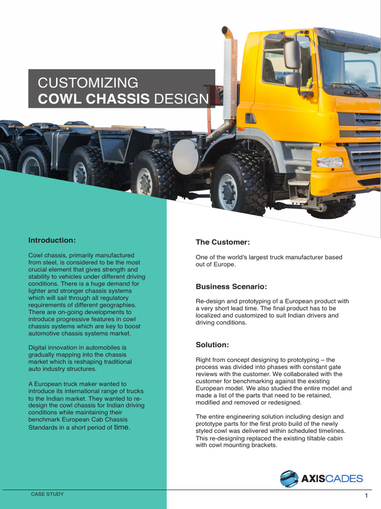 Redesigning Cowl Chassis for India | PDF | Truck | Chassis