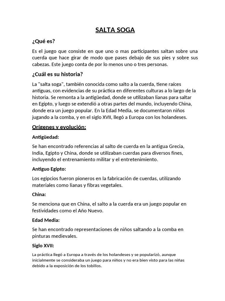 Salta Soga | PDF | Cuerda