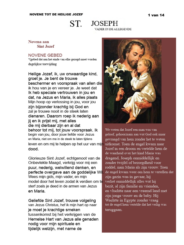 Novena Tot Sint-Jozef | PDF