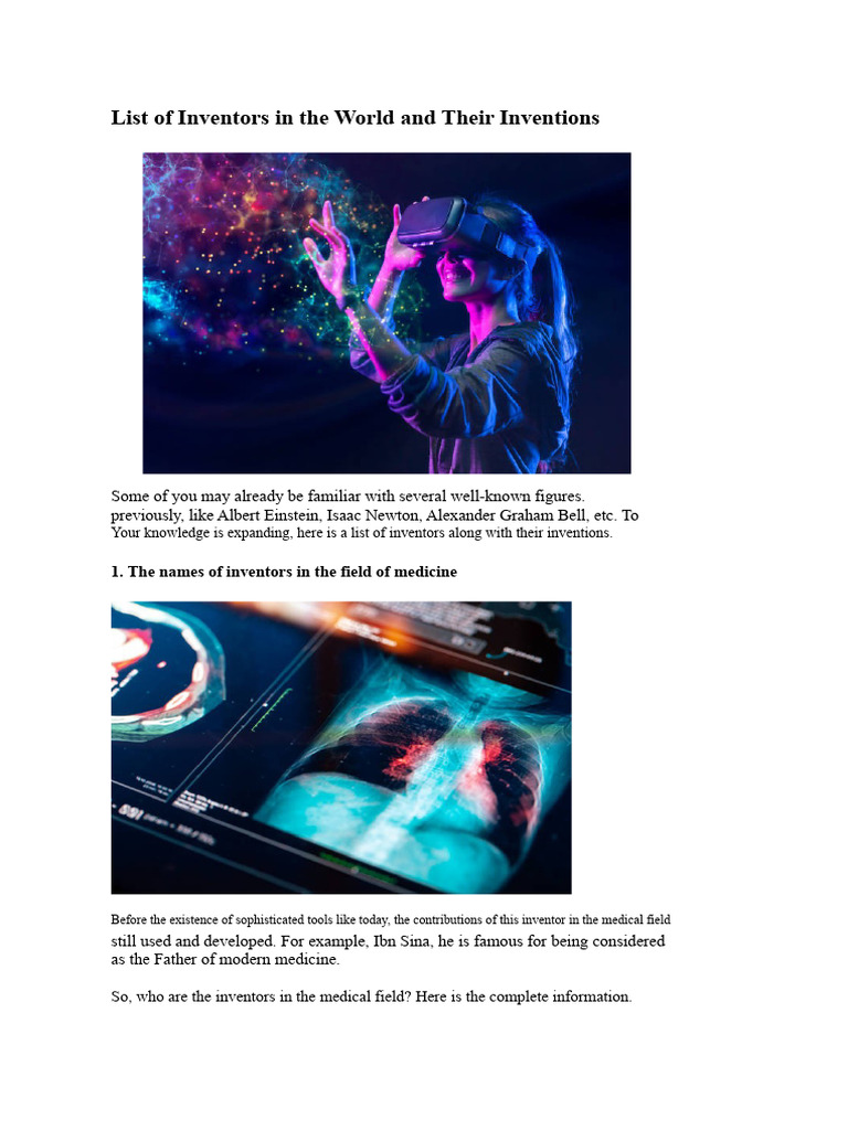 Global Inventors and Their Innovations | PDF | Electromagnetism ...