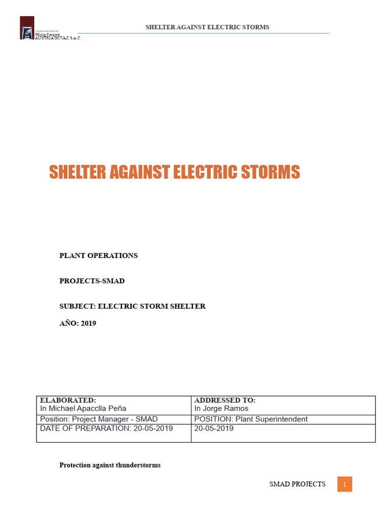Shelter Against Electric Storms | PDF | Steel | Electrical Conductor