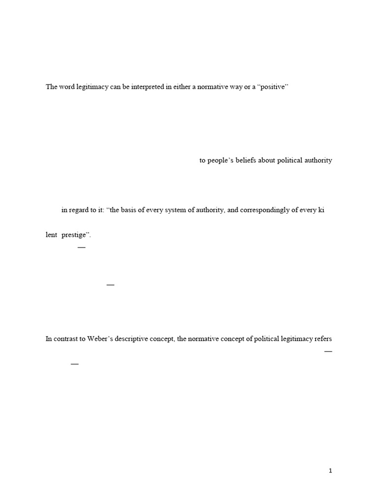 Normative Legitimacy in Political Authority | PDF | Political Science ...