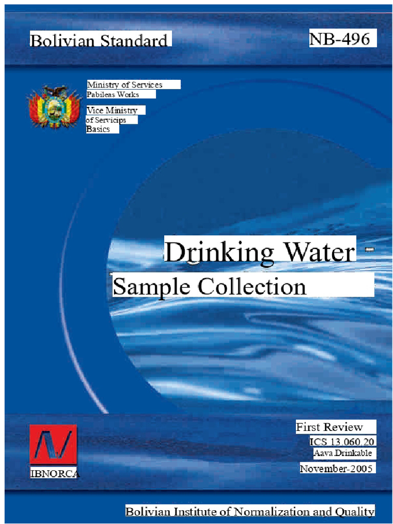 NB 496 Drinking Water Sampling | PDF | Drinking Water | Sterilization ...