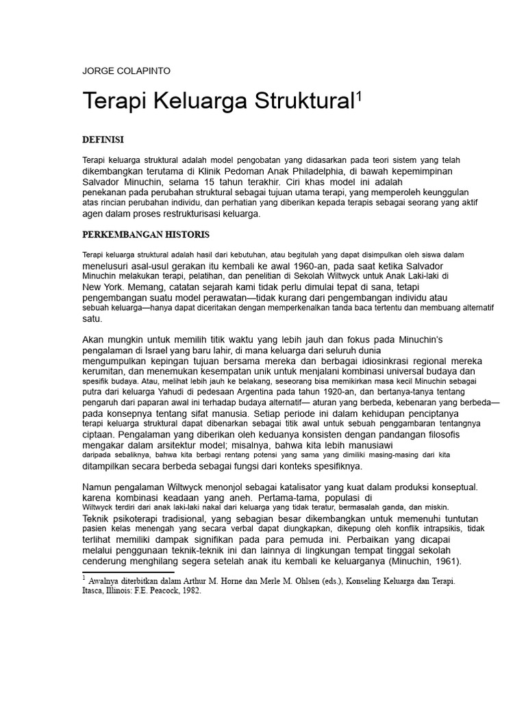 Terapi Keluarga Struktural Colapinto | PDF