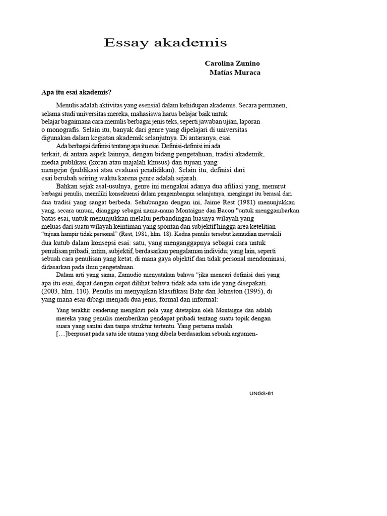 Memahami Esai Akademik | PDF