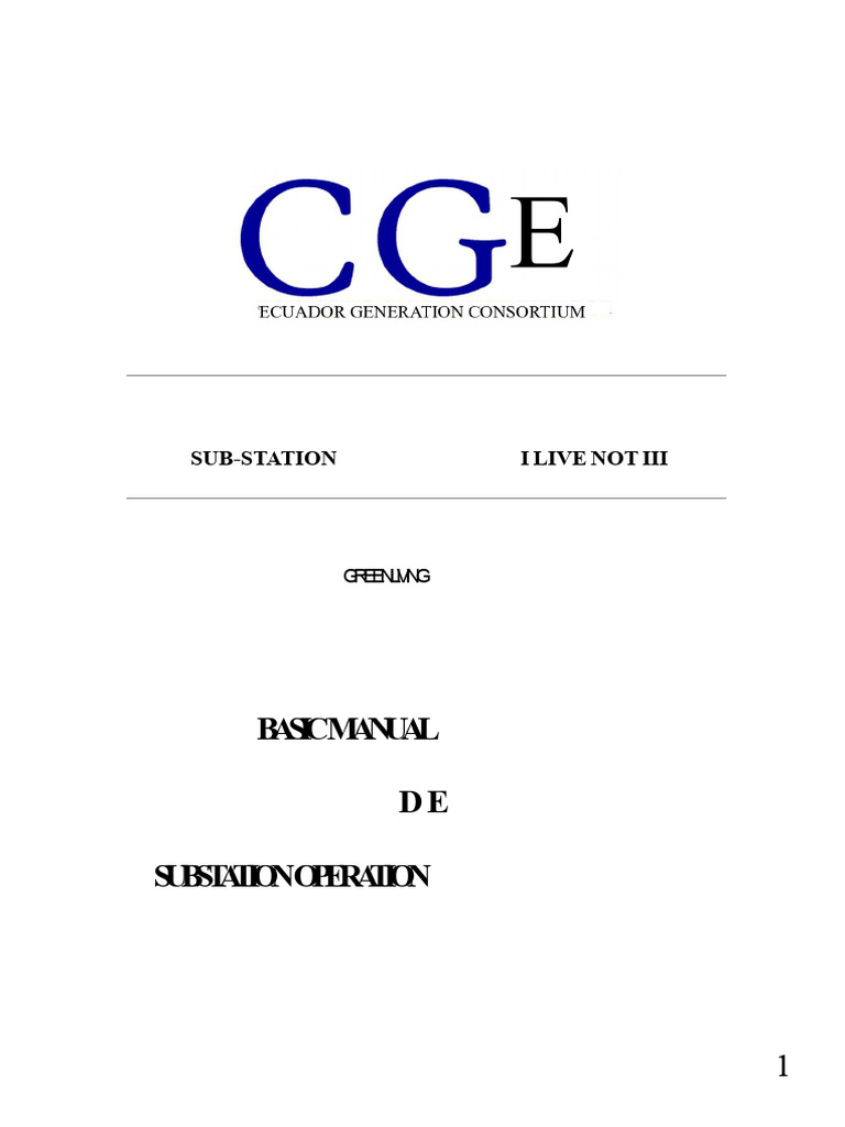 Substation Operating Procedure | PDF | Transformer | Switch