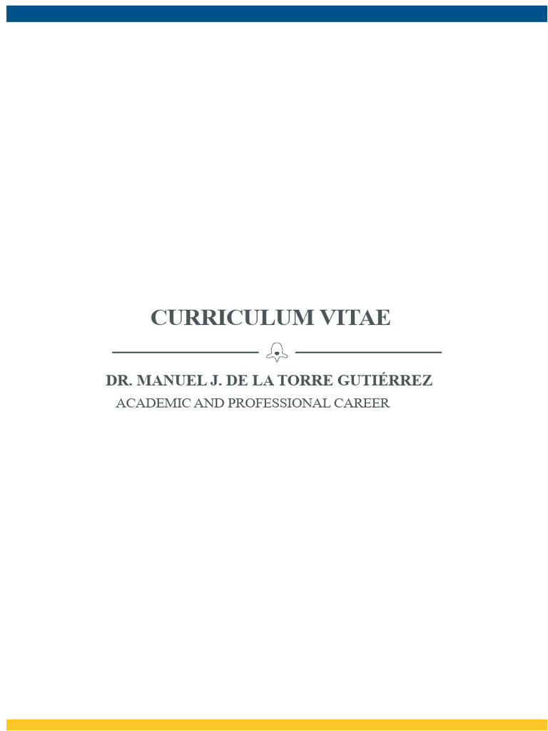 Dr. Manuel J. De La Torre CV | PDF | Neurosurgery | Medicine