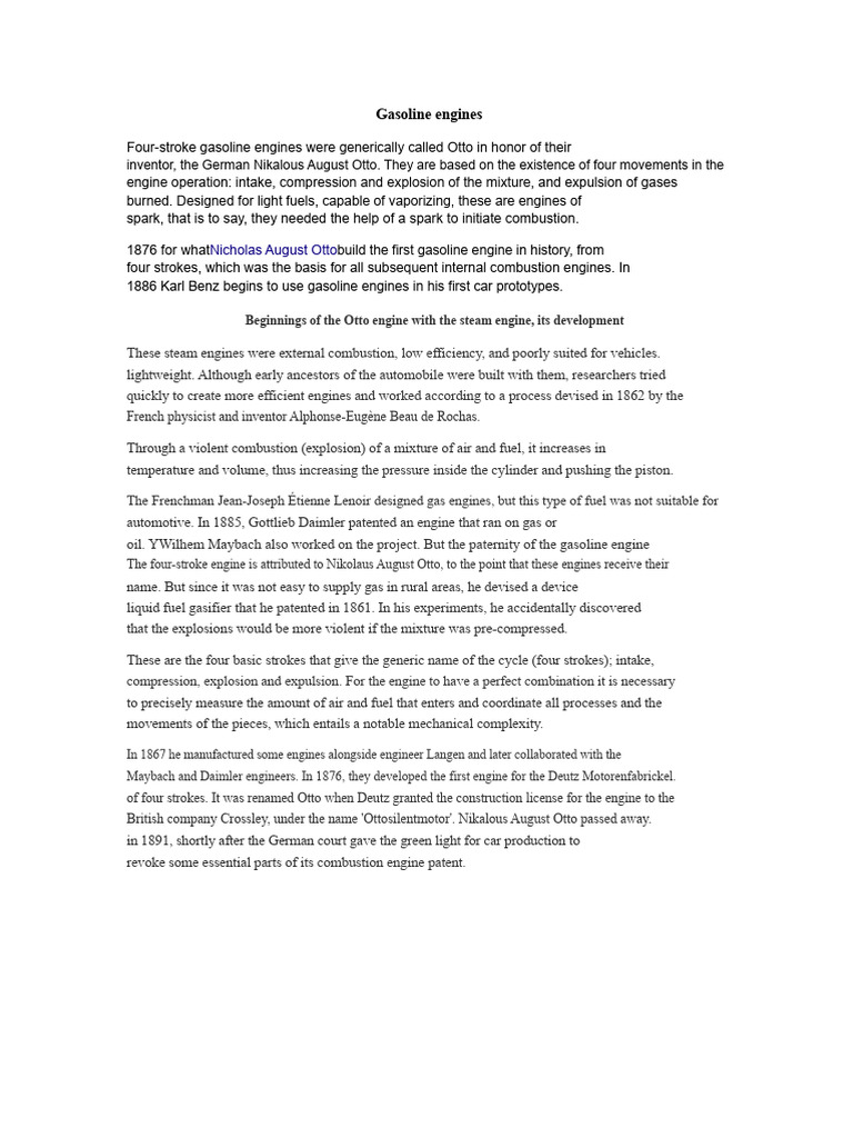 Gasoline Engines | PDF | Internal Combustion Engine | Engines