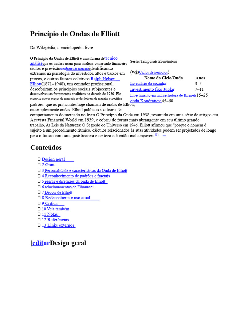 Princípio de Ondas de Elliott Explicado | PDF | Ondas | Análise técnica