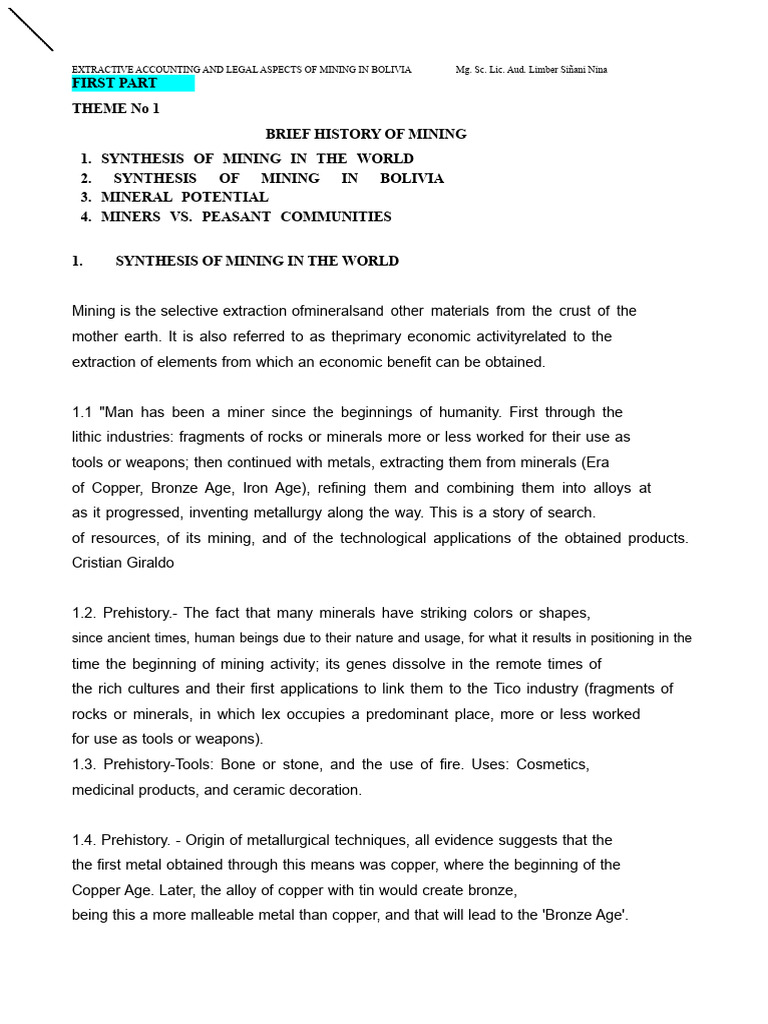 Mining Accounting | PDF | Mining | International Financial Reporting ...