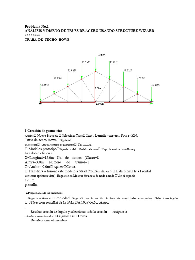 Análisis y Diseño de Truss de Acero Utilizando Structure Wizard en ...