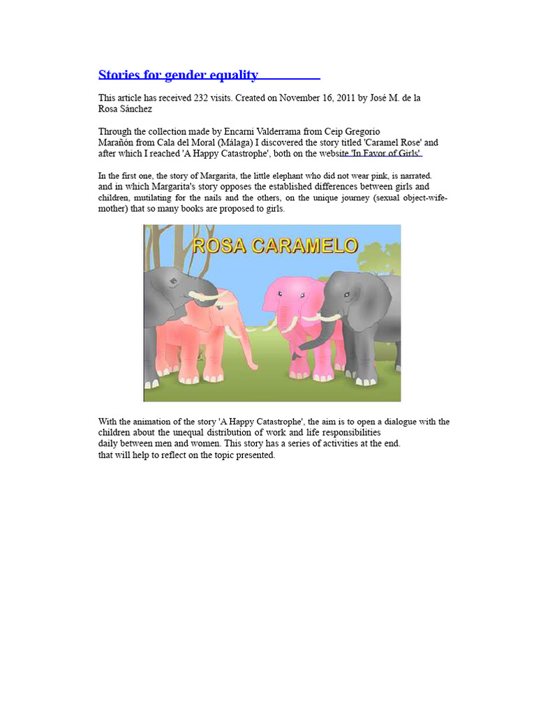 Gender Equality Stories for Kids | PDF