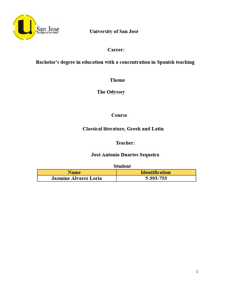 Critical Analysis of The Work The Odyssey | PDF | Odyssey | Odysseus