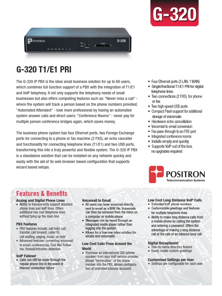 G-320 Datasheet 0112 | PDF | Voice Over Ip | Voicemail