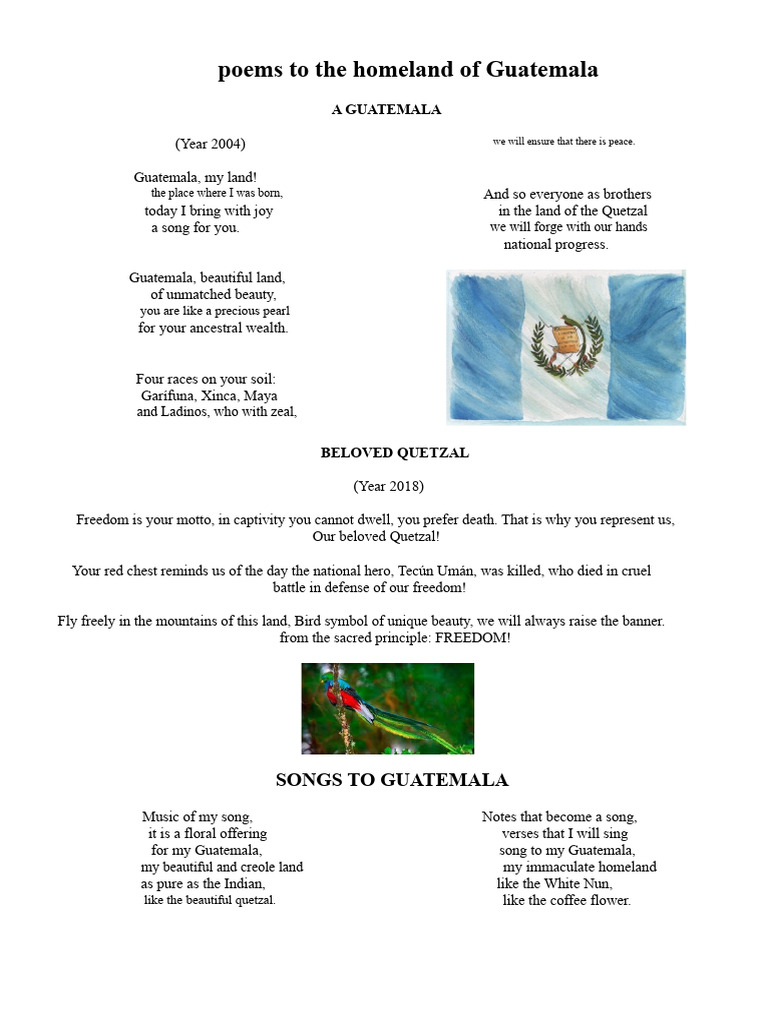 Celebrating Guatemala: Poems of Love | PDF | Guatemala
