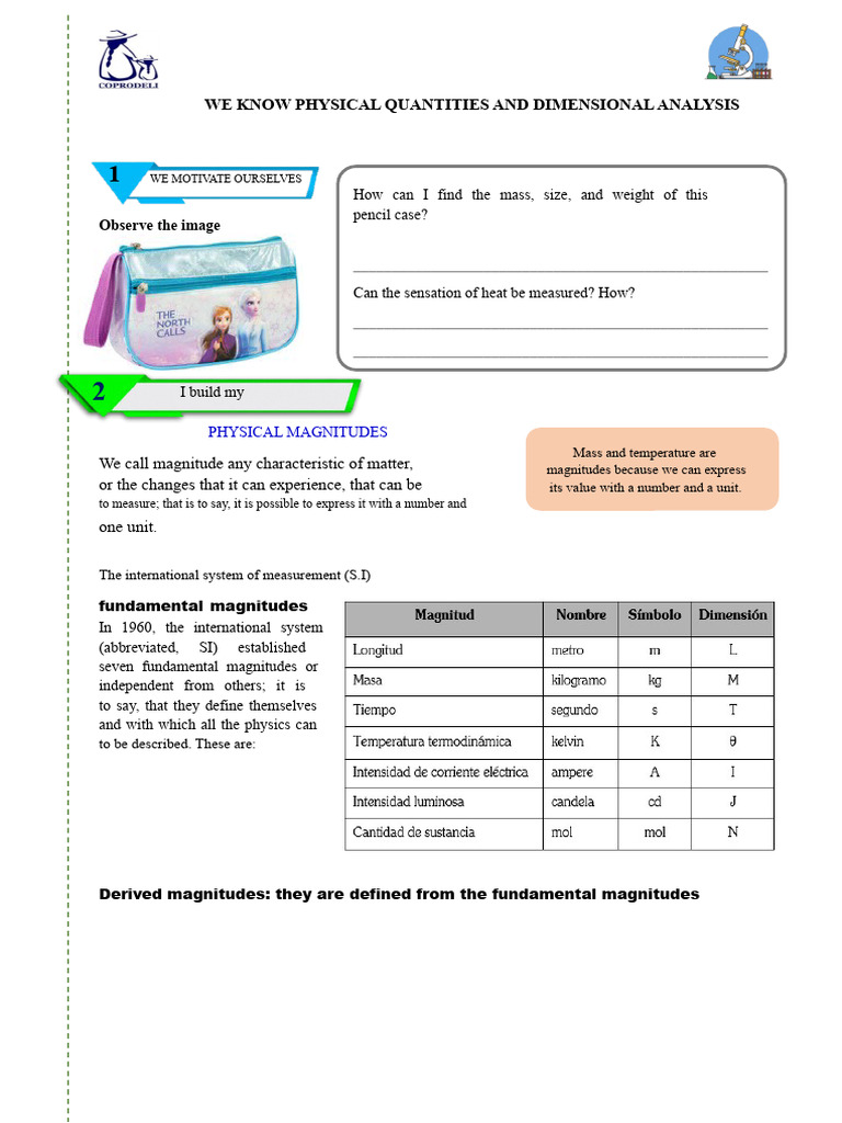 Theme - We Know Physical Magnitudes and Dimensional Analysis | PDF ...