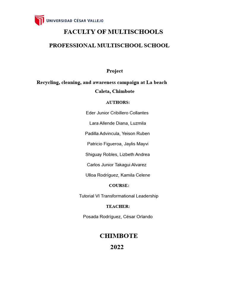 Final Community Project - Group 1 | PDF | Waste | Recycling