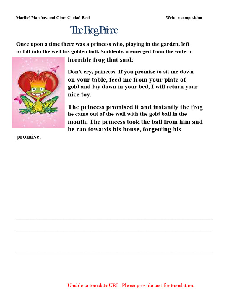 The Frog Prince PDF | PDF
