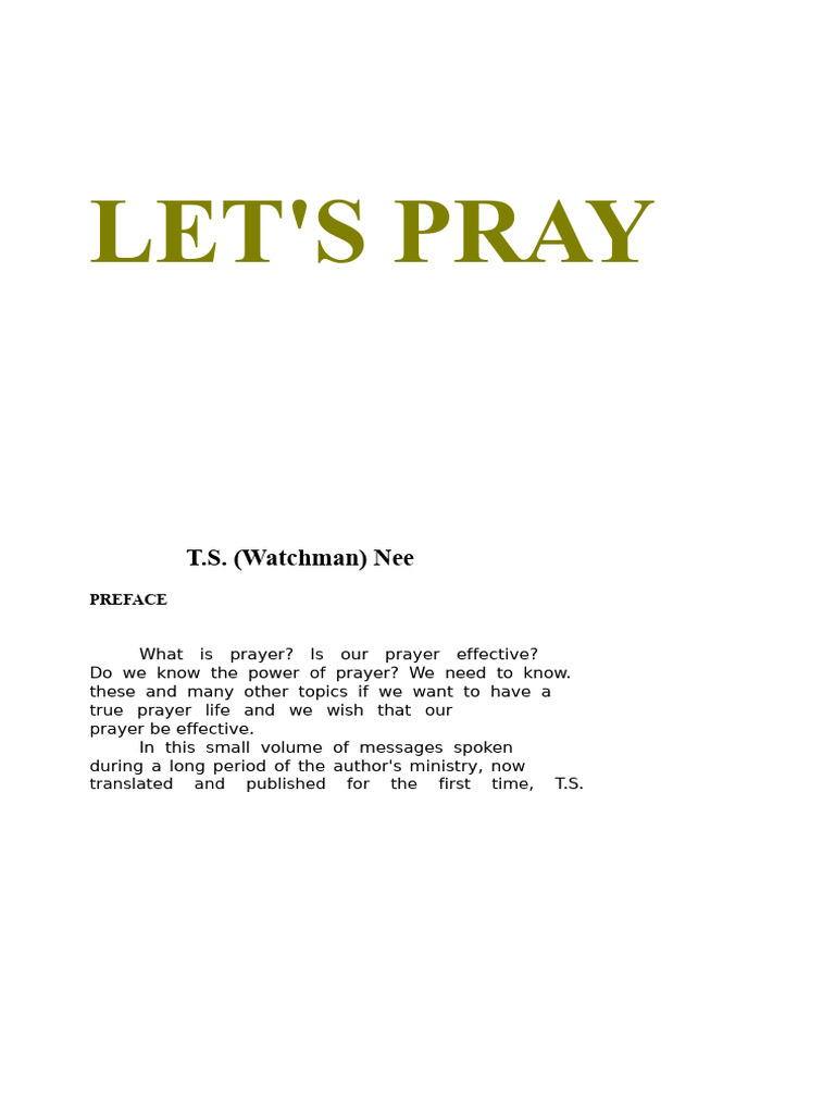 Understanding the Power of Prayer | PDF | Prayer | God