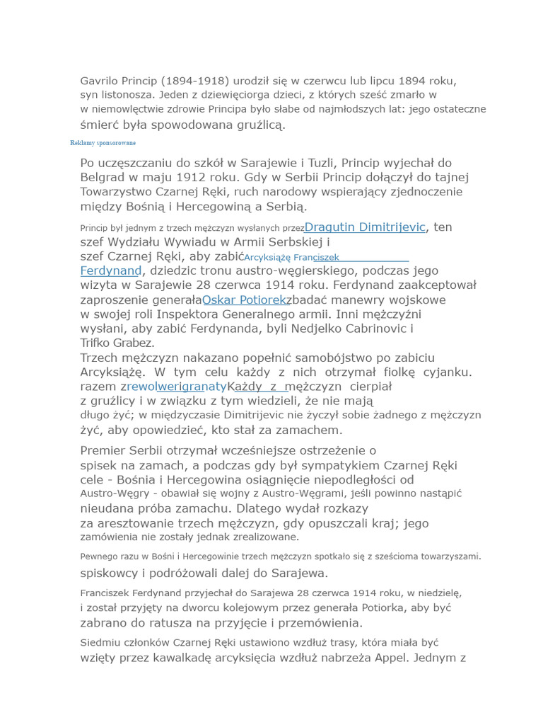 Gavrilo Princip | PDF
