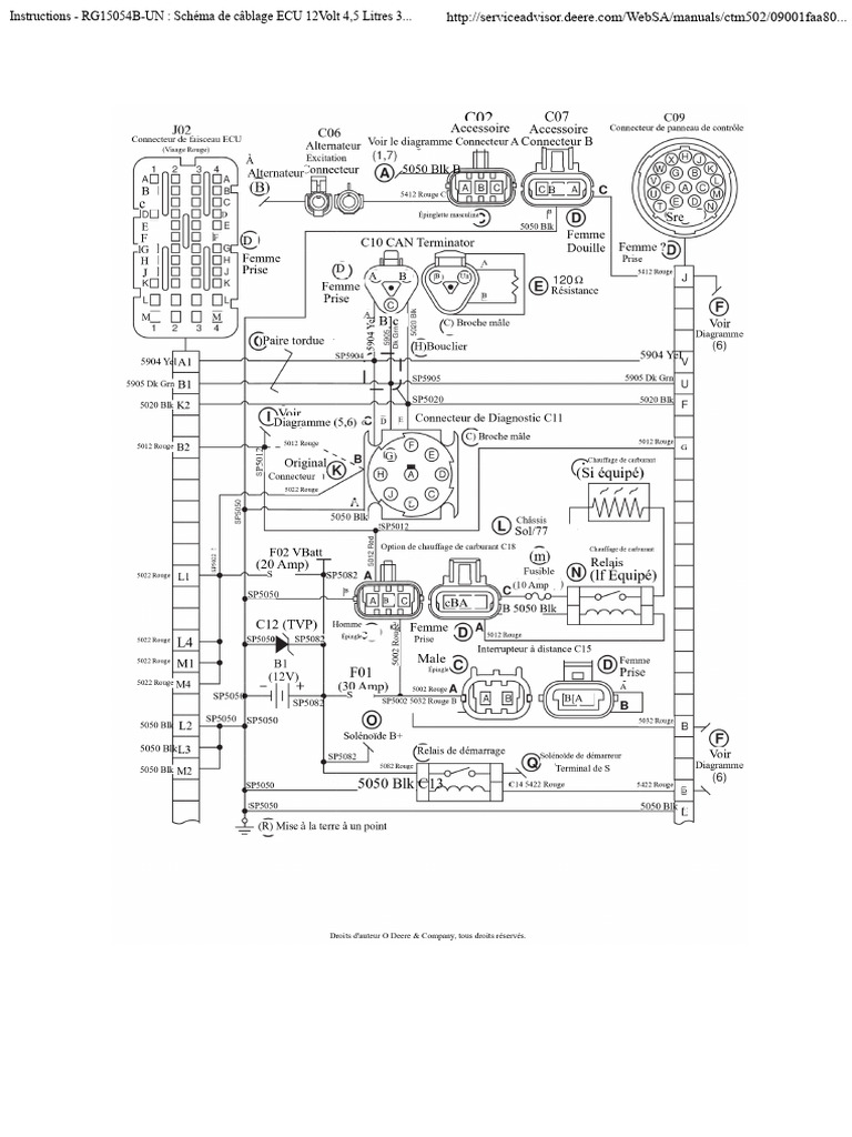 Schéma de câblage ECU 12V 4,5L 3 cylindres | PDF | Composants ...