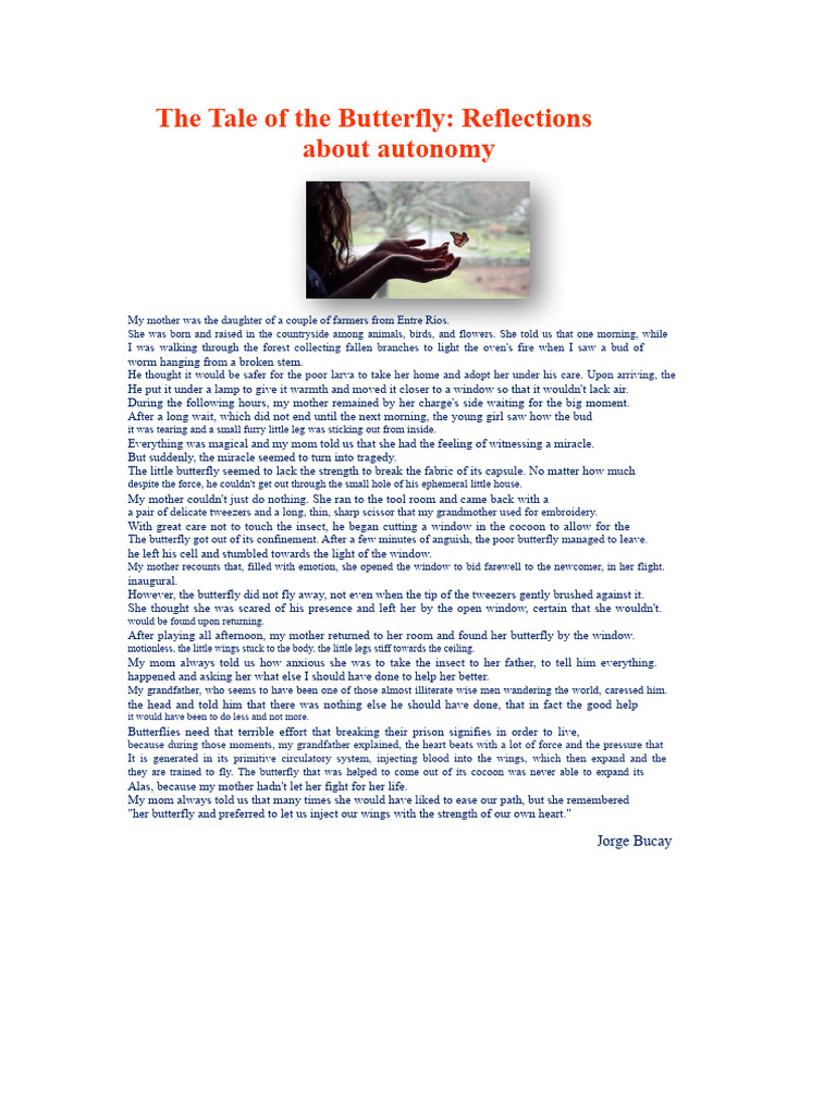 The Butterfly's Lesson on Autonomy | PDF