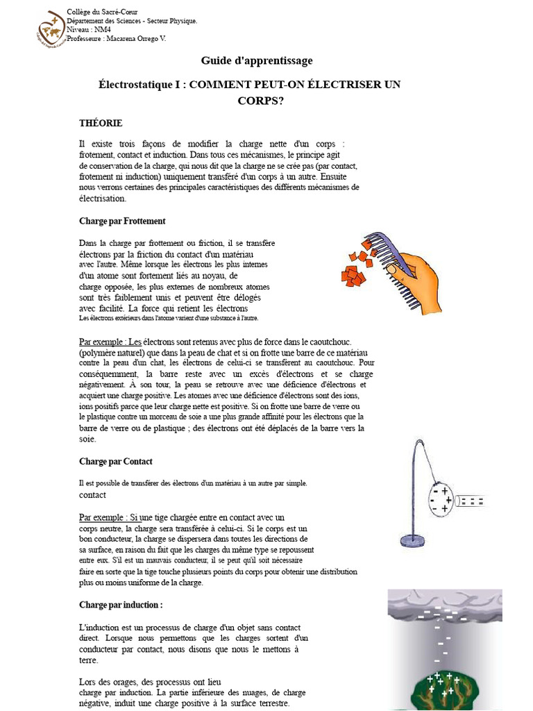 Électrisation : Méthodes et Activités | PDF | Électron | Friction
