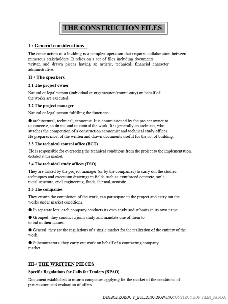 Construction Folder Course | PDF