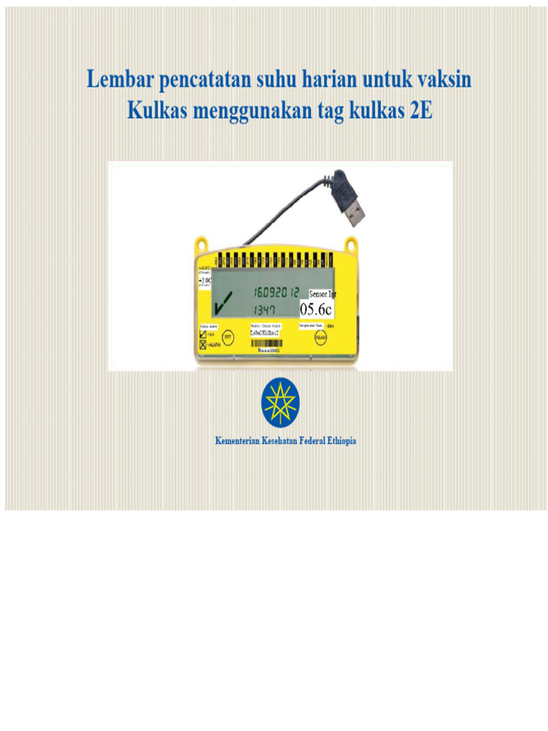 1 Tag Kulkas 2E Pad Pencatatan Suhu PDF 1000 Dari 36 Halaman Dengan | PDF