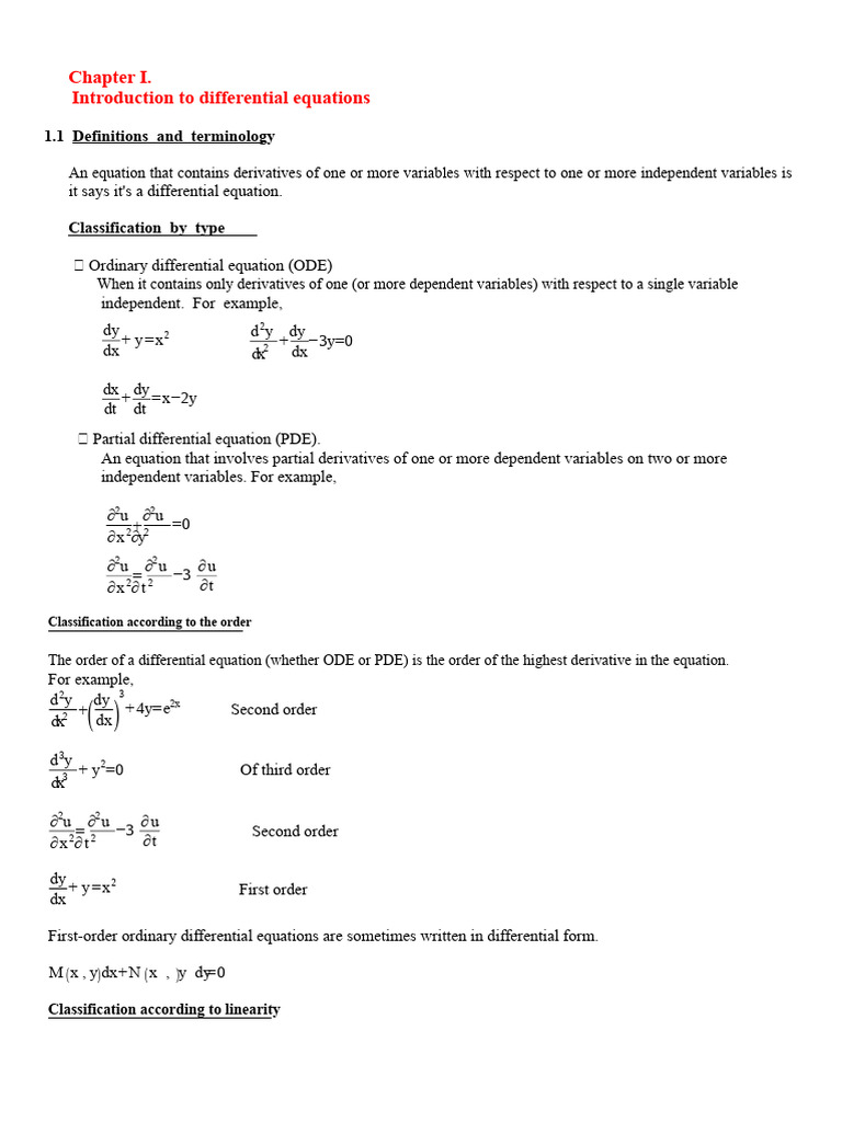 Introduction to Differential Equations | PDF | Equations | Mathematical ...