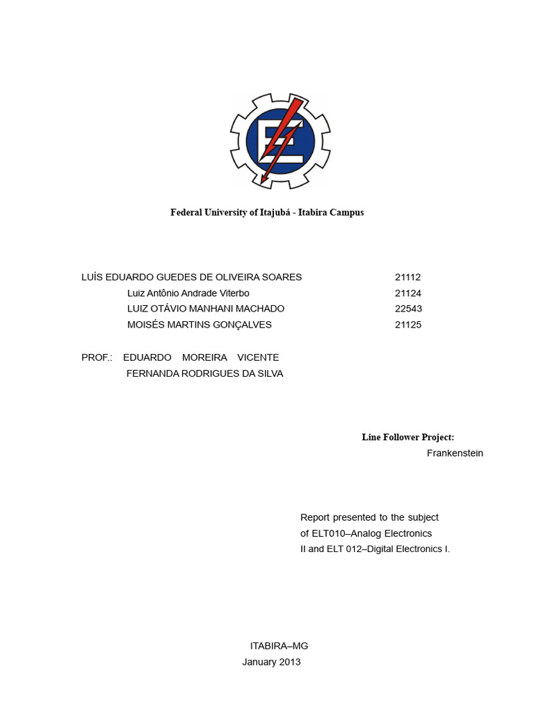Line Follower Robot Project Report | PDF | Electric Motor | Central ...