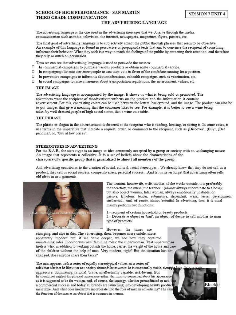The Advertising Language | PDF | Advertising | Ideologies