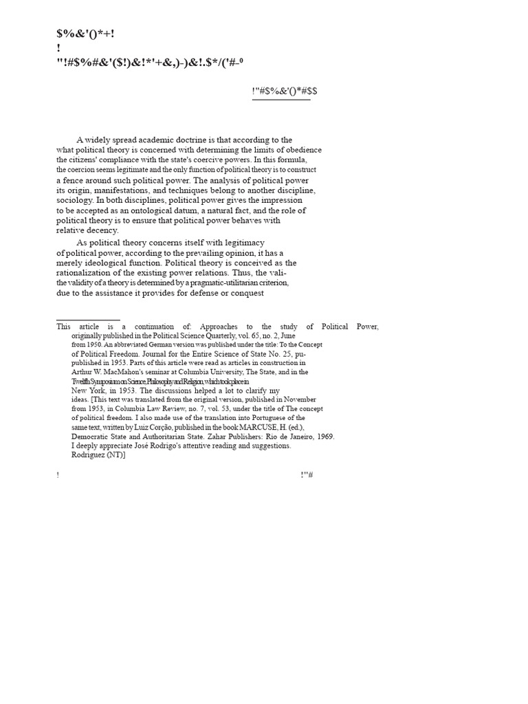 The Concept of Political Freedom - Franz Neumann | PDF | Political ...