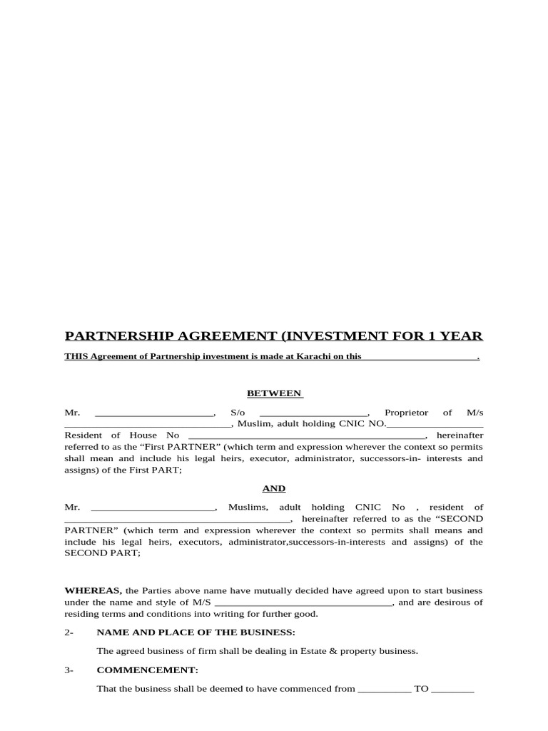 2 Person Partnership Agreement Makoora Payment | PDF | Arbitration ...