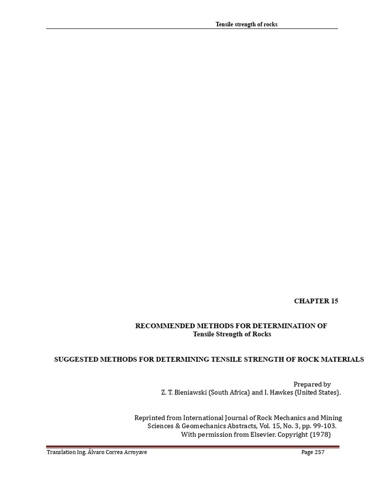 15, Tensile Strength of Rocks | PDF | Stress (Mechanics) | Strength Of ...