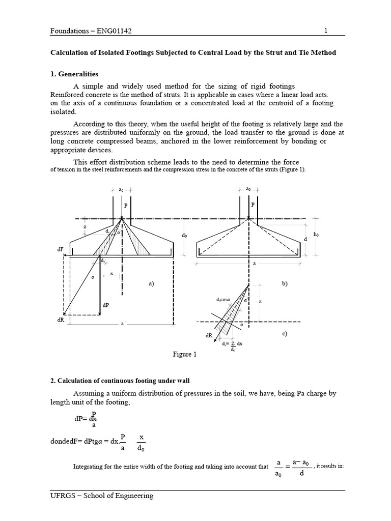 Class 25 - Structural Project of Footings (Rigid) - Strut and Tie ...