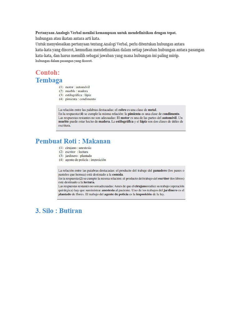 Analogi Verbales | PDF