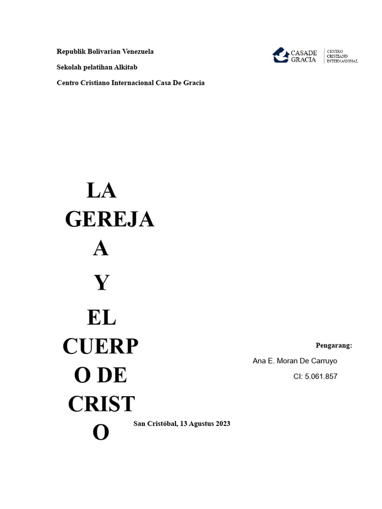 Gereja Dan Tubuh Kristus | PDF