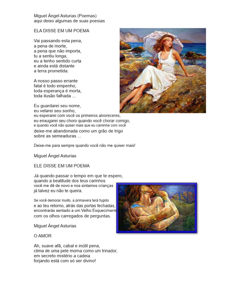 Poemas de Miguel Ángel Asturias | PDF