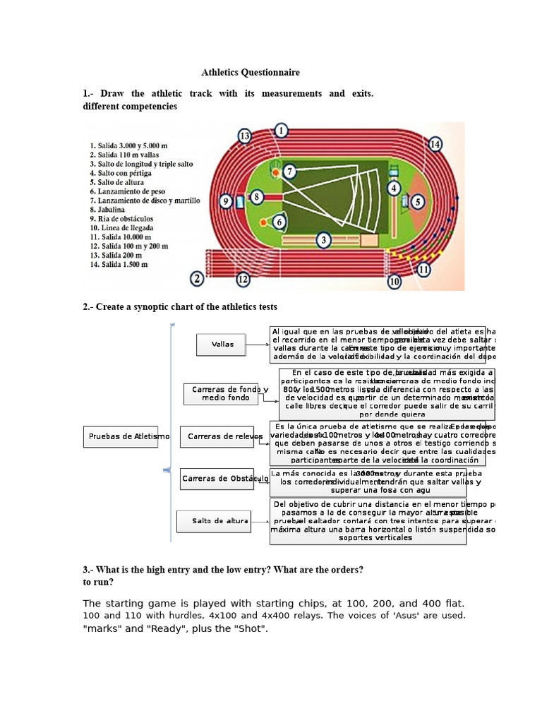 Athletics Questionnaire | PDF | Track And Field | Sport Of Athletics