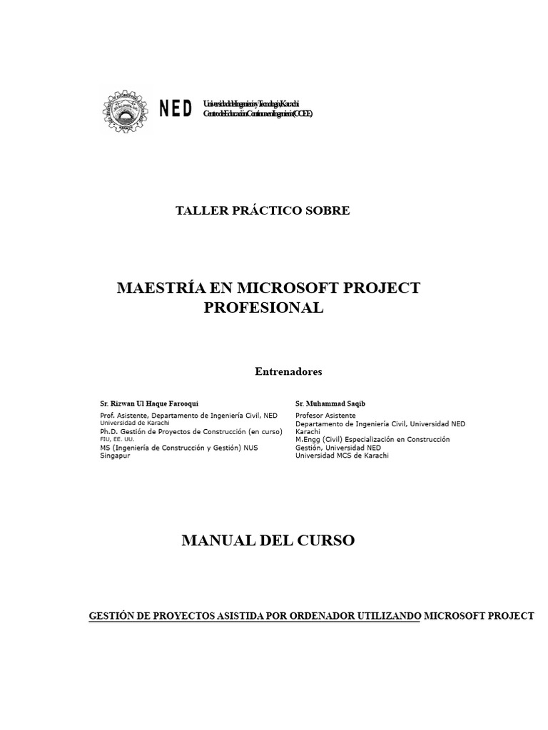Manual de Ms Project | PDF | Gestión de proyectos | Archivo de computadora