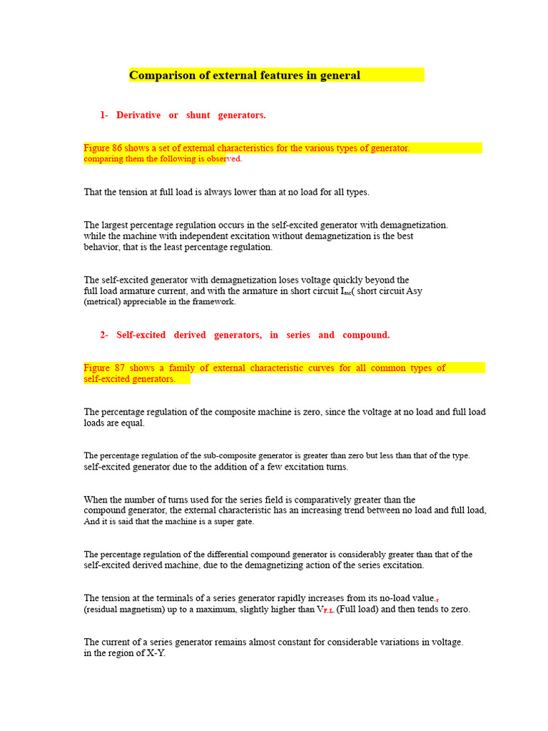 Characteristic Curves of Generators | PDF | Electric Generator | Direct Current