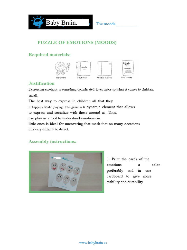Emotions Puzzle for Kids | PDF