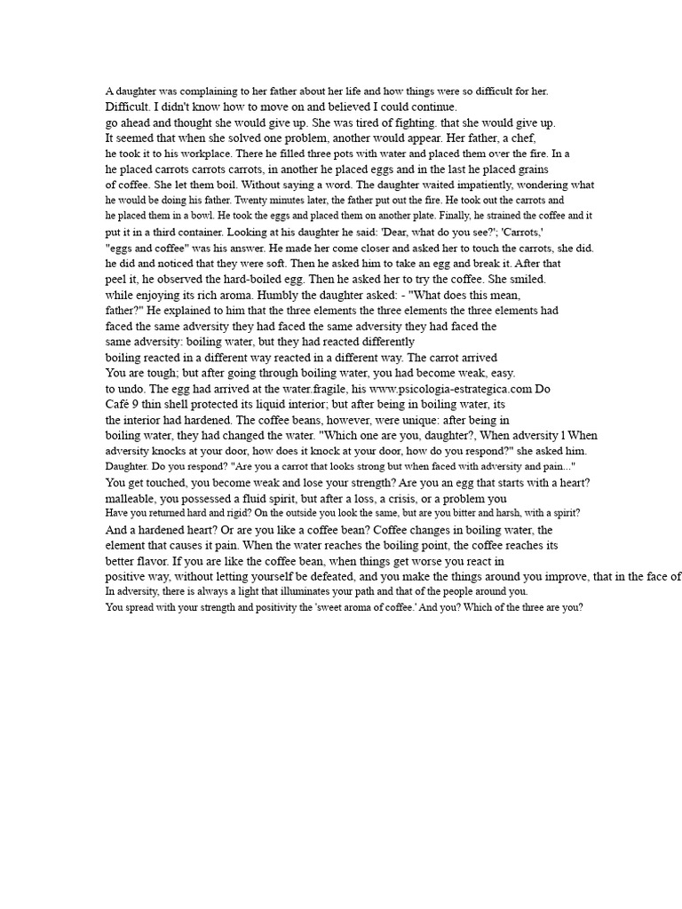 A Daughter Was Complaining To Her Father About Her Life and How Things ...