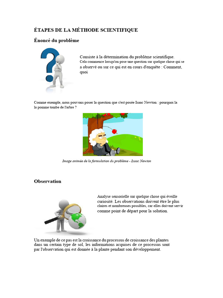 Étapes de la méthode scientifique | PDF | Méthode scientifique ...