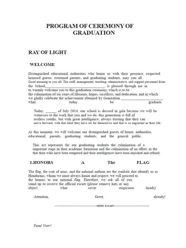 Graduation Ceremony Program 2014 | PDF