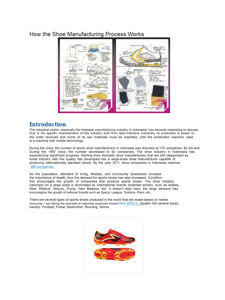 Shoe Manufacturing Process Overview | PDF | Shoe | Sewing