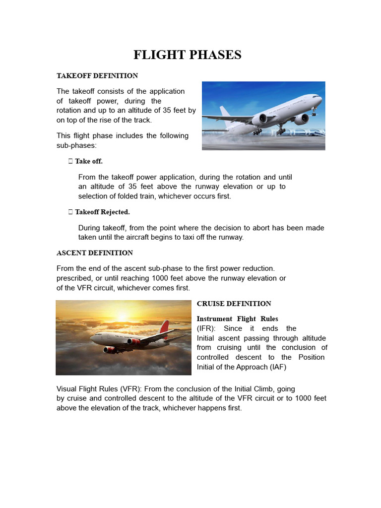 Flight Phases in Aeronautics | PDF | Instrument Flight Rules | Visual ...