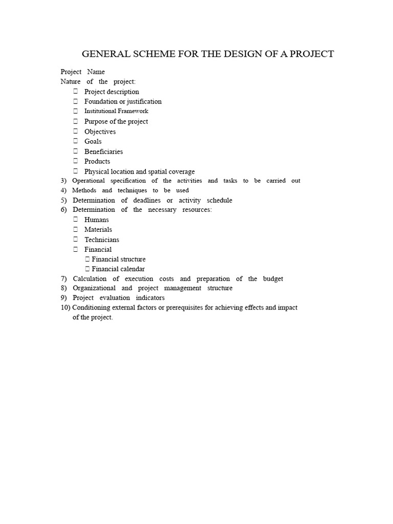 Project Design Scheme Overview | PDF