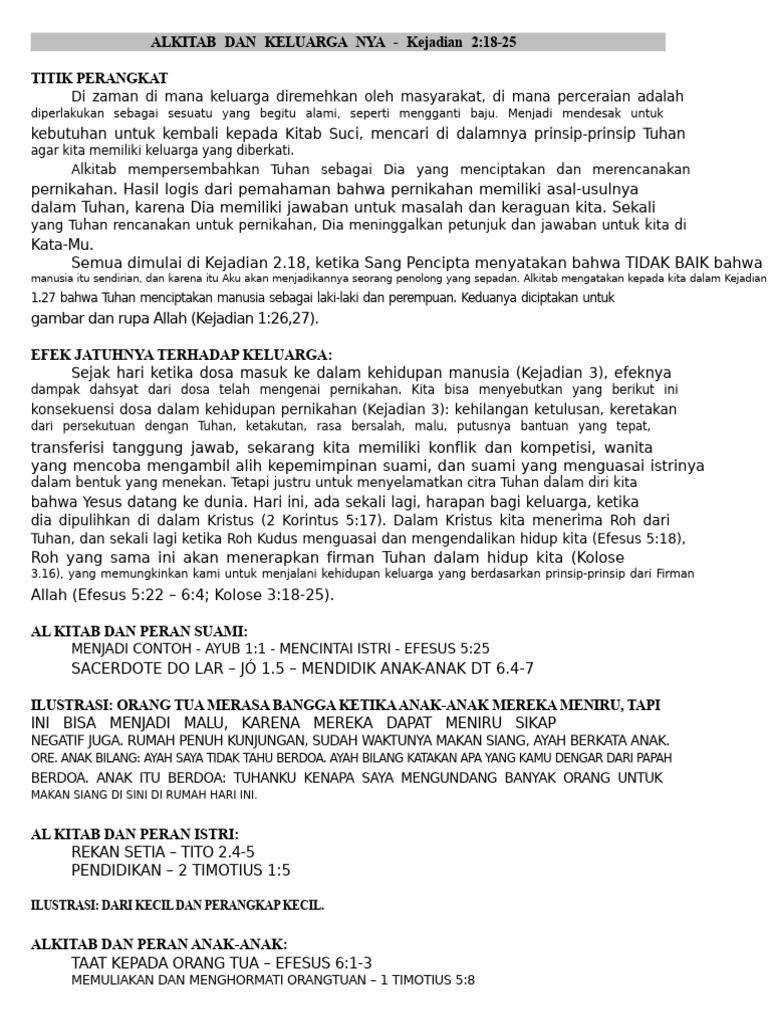 Alkitab Dan Keluarga Anda | PDF